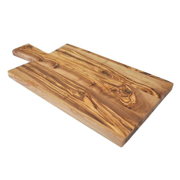 Olive Wood Rectangle Cutting Board With Handle - Large - 16" x 8 ...