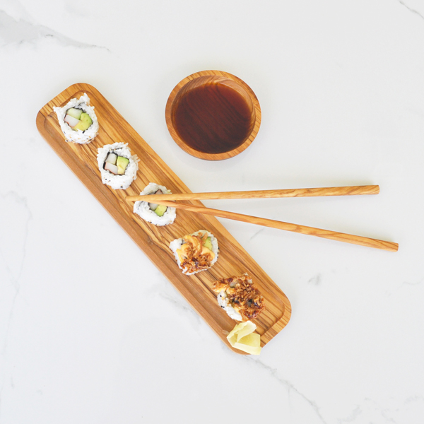 Olive Wood Sushi Board / Sushi Tray - Naturally Med